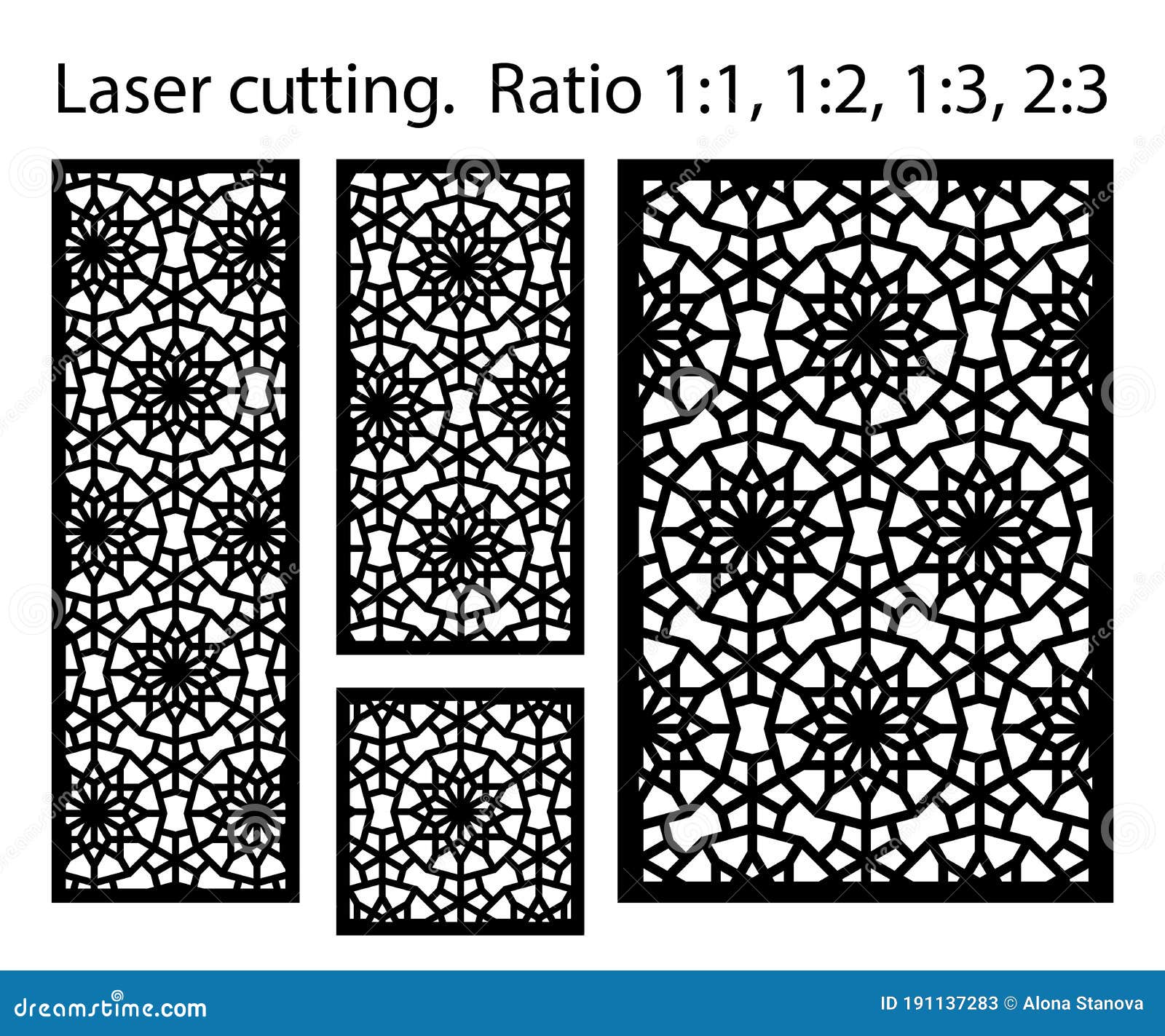 Arabic Islamic Decorative Wall, Screen, Panel Pattern with Stars ...