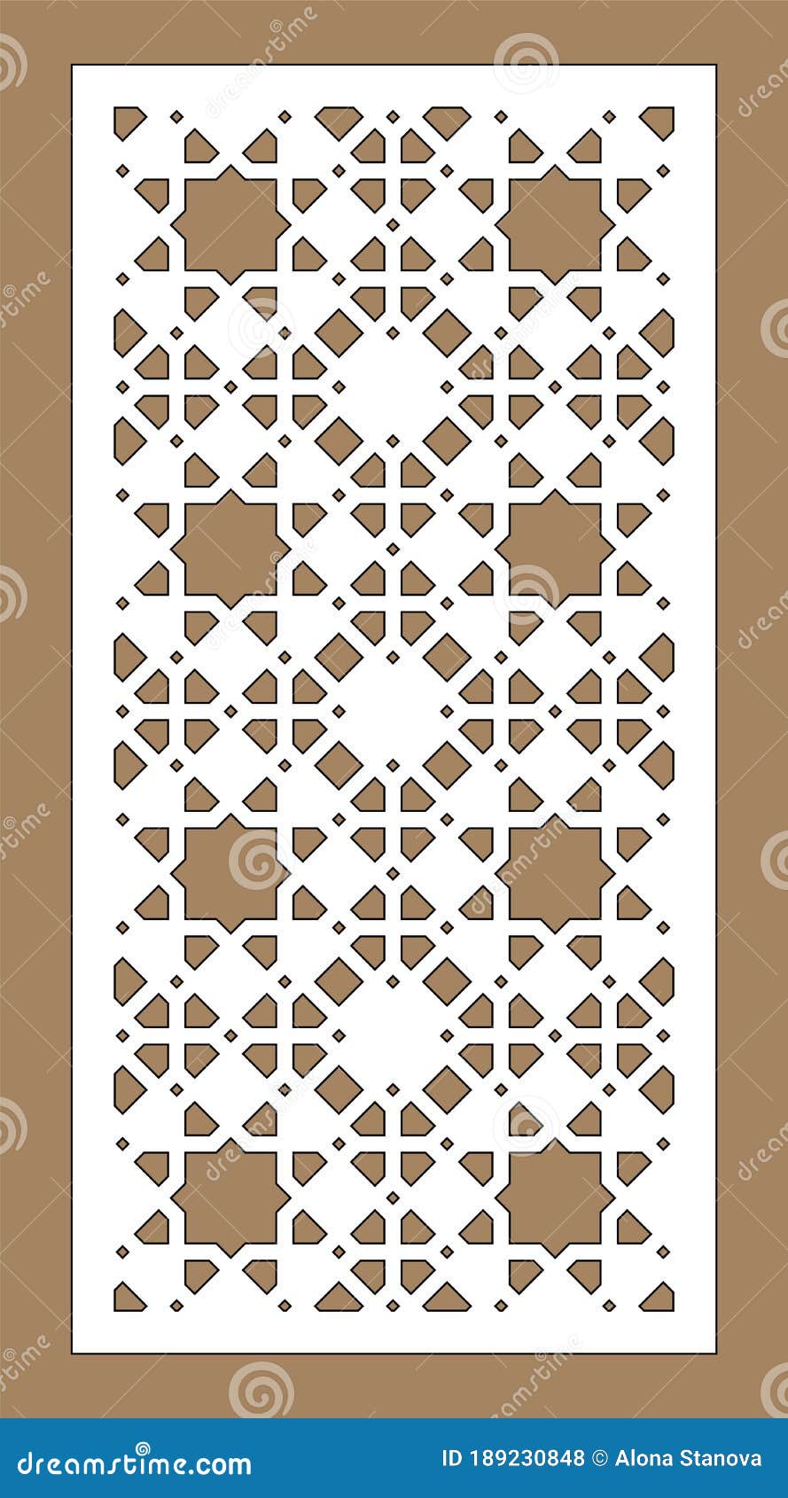 Arabic Islamic Decorative Wall, Screen, Panel Pattern with Stars ...
