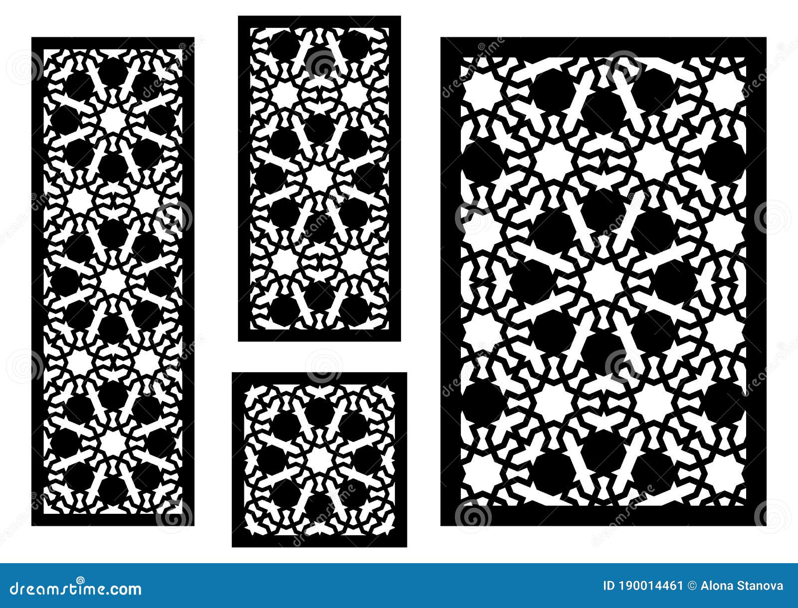 Arabic Islamic Decorative Wall, Screen, Panel Pattern with Stars ...