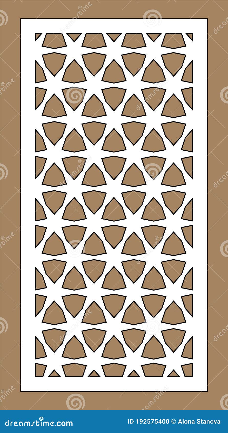 Arabic Islamic Decorative Wall, Screen, Panel Pattern with Stars ...