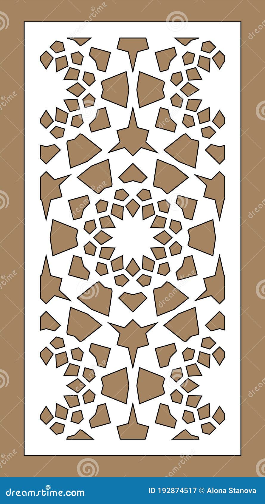 Arabic Islamic Decorative Wall, Screen, Panel Pattern with Stars ...