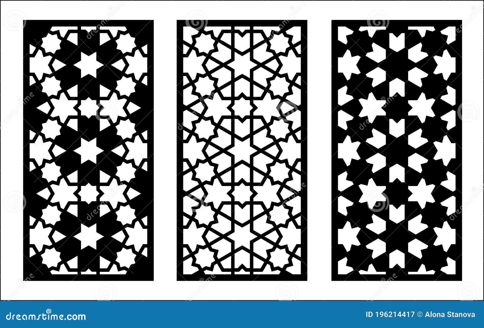 Arabic Islamic Decorative Wall, Screen, Panel Pattern with Stars ...