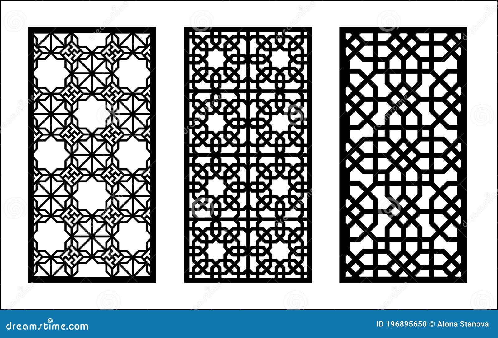 Arabic Islamic Decorative Wall, Screen, Panel Pattern with Stars ...