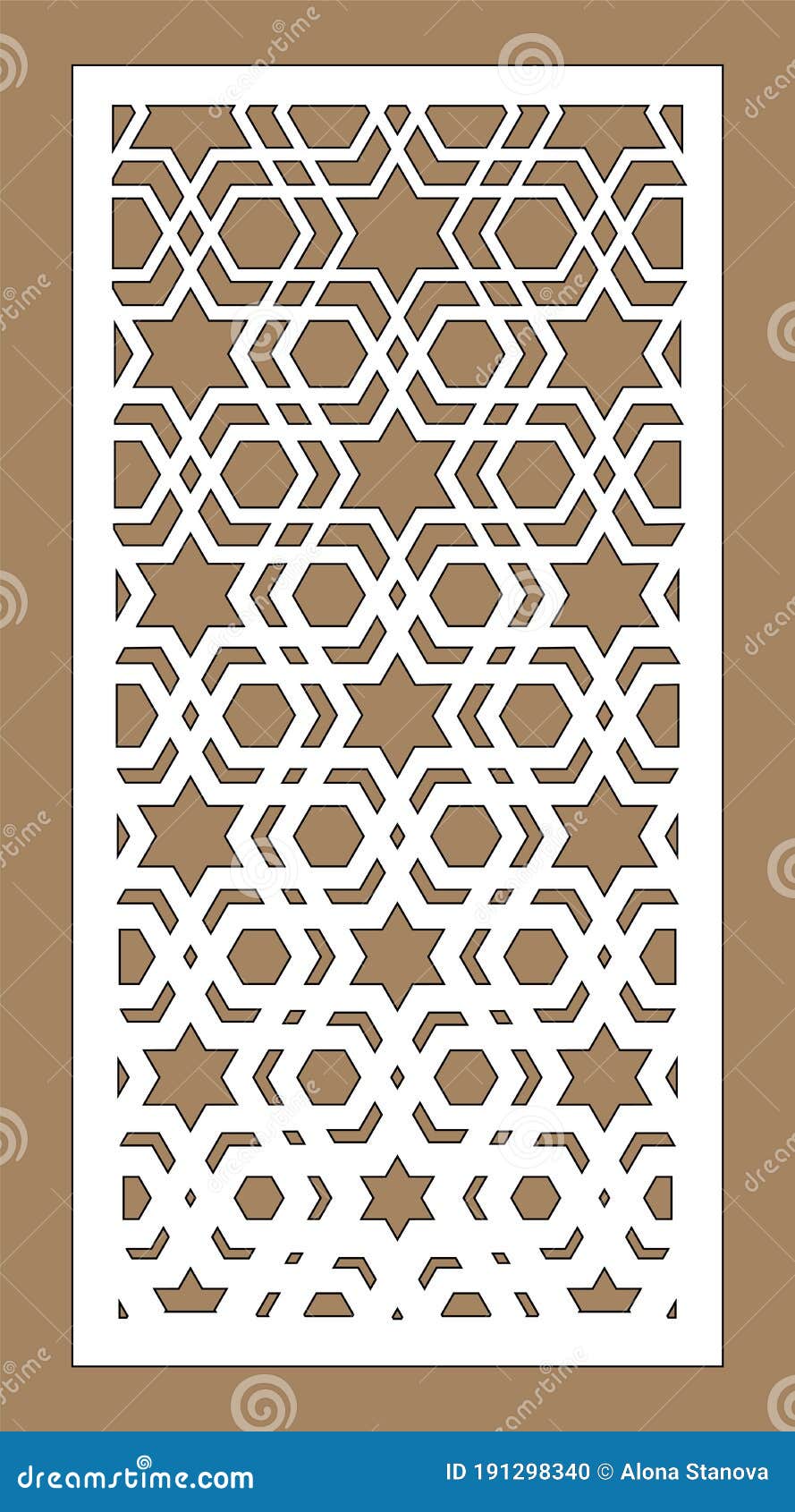 Arabic Islamic Decorative Wall, Screen, Panel Pattern with Stars ...