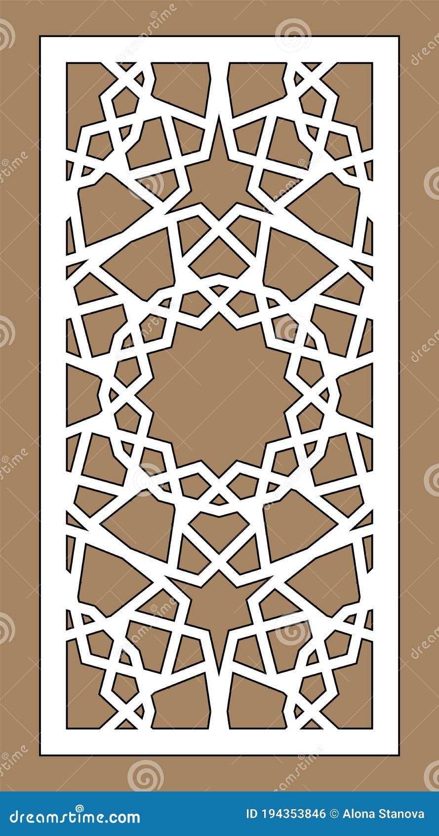 Arabic Islamic Decorative Wall, Screen, Panel Pattern with Stars ...