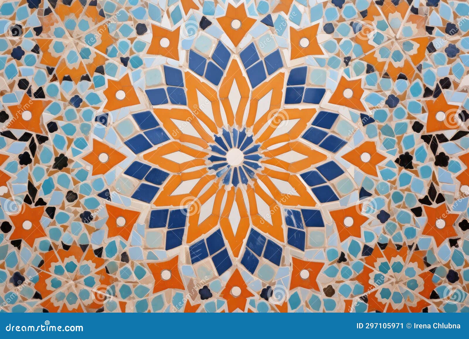 Arabic Islamic Geometric Tile Pattern. Generative AI Stock Illustration ...