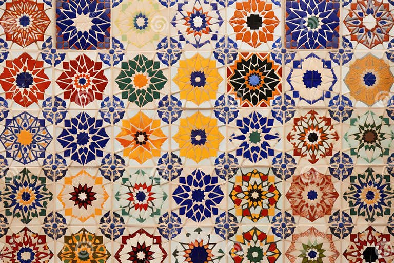 Arabic Islamic Geometric Tile Pattern. Generative AI Stock Illustration ...