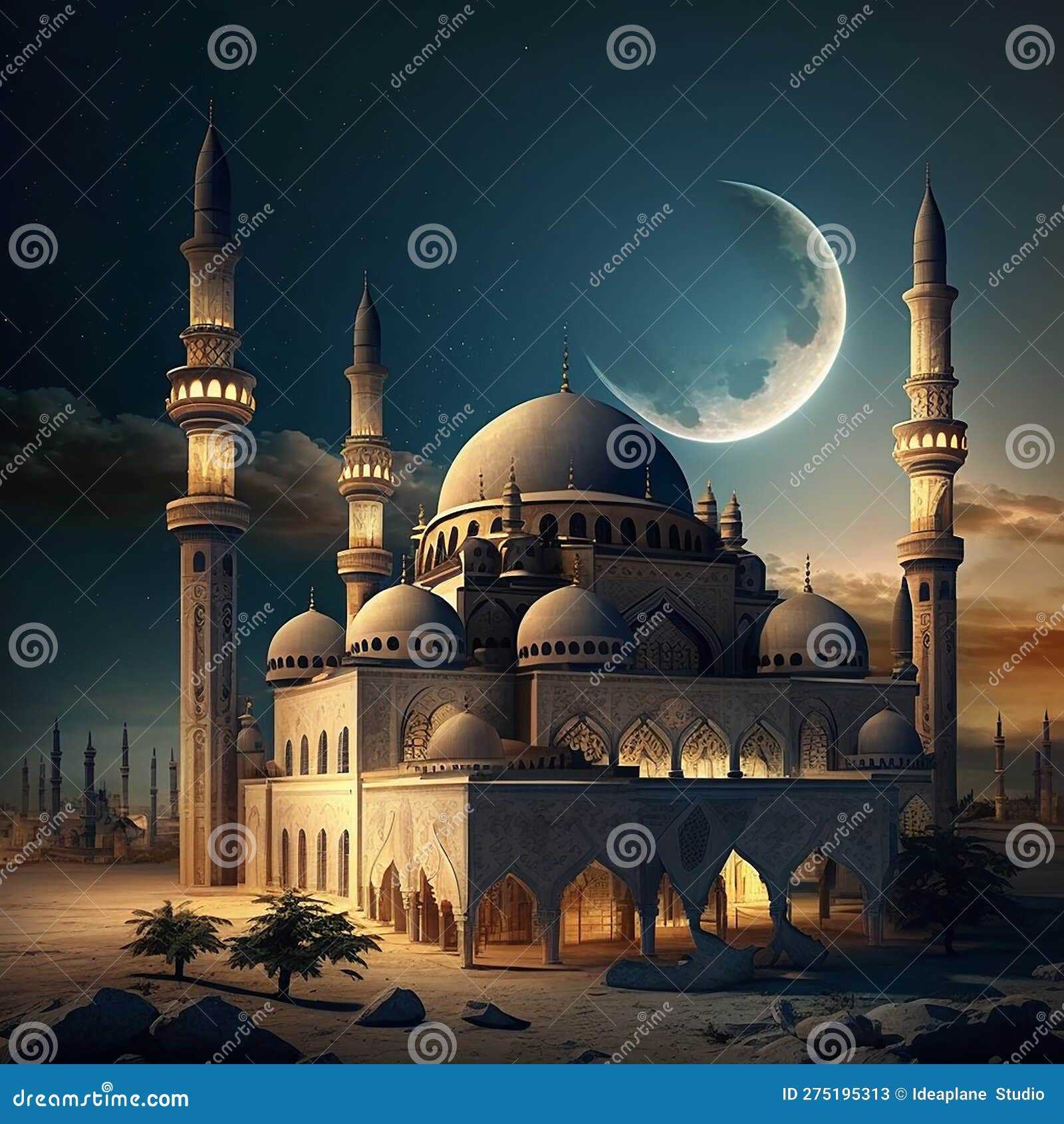 The Arabic Islamic Mosque. Generate Ai 库存例证 - 插画 包括有 现代, 问候: 275195313