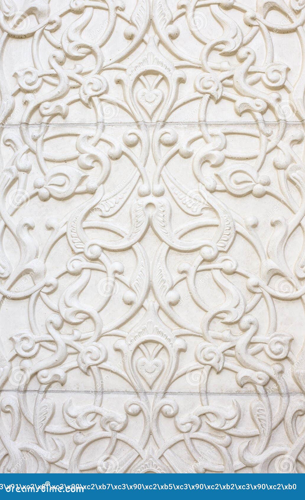 Arabic Islamic Patterns on a White Stone Stock Photo - Image of ...