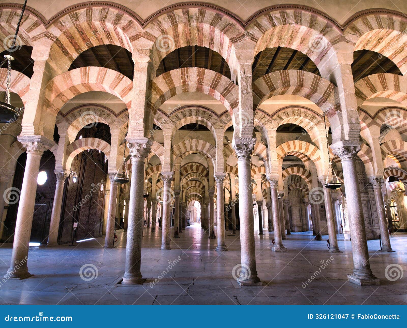 Arabic Islamic Style Architecture Sequence of Arches in the Mosque of ...