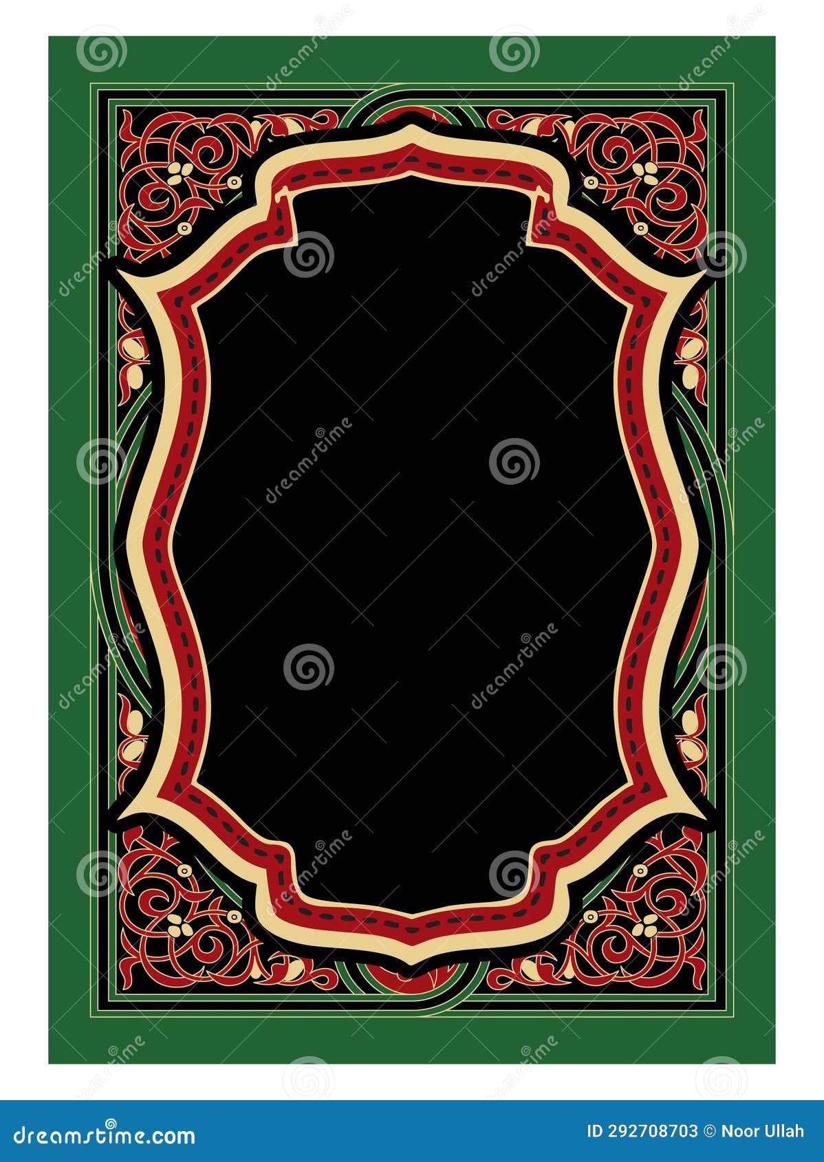 Arabic Islamic Style Book Cover Design With Arabic Pattern Border ...
