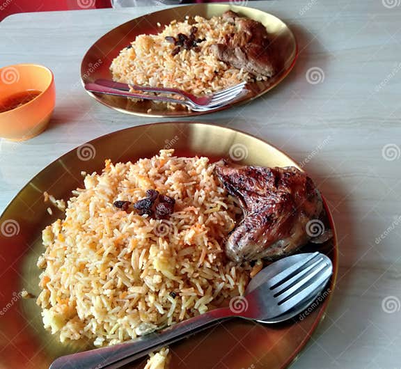 Arabic kebuli rice stock photo. Image of kebuli, grilled - 282693654