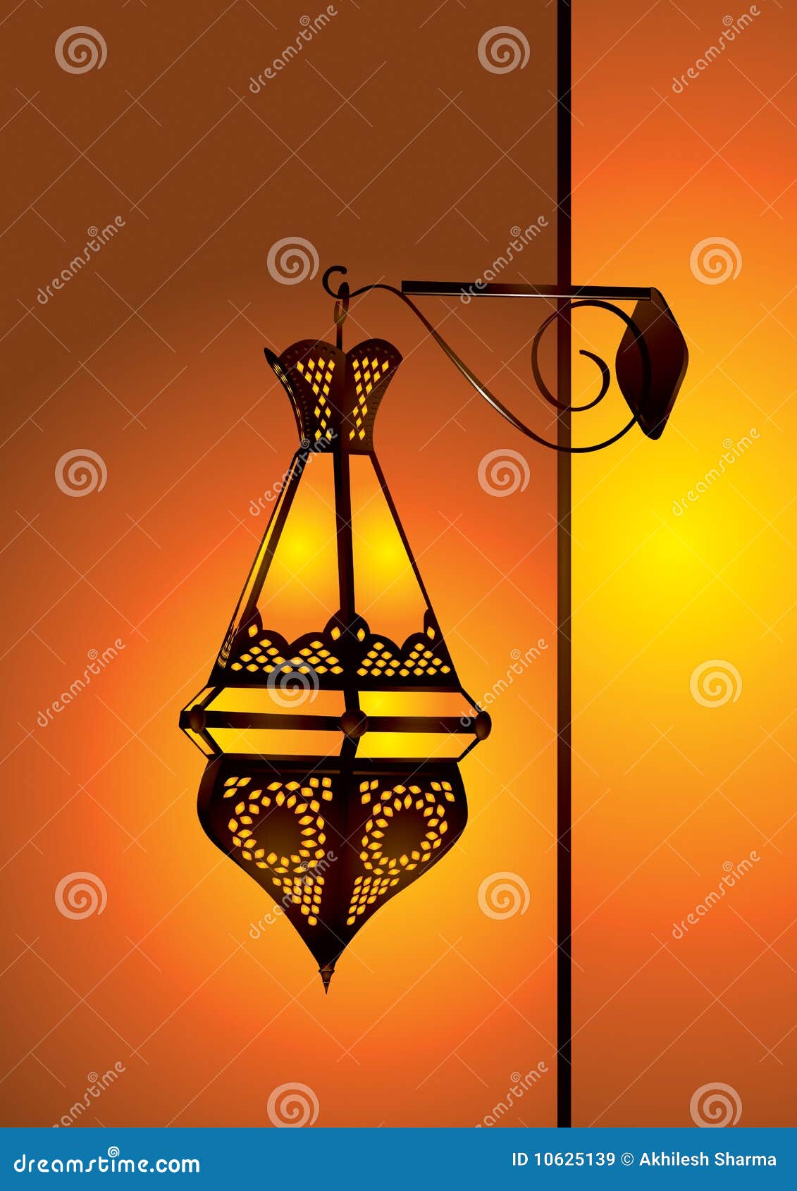 Arabic lamp illustration stock vector. Illustration of enlighten - 10625139