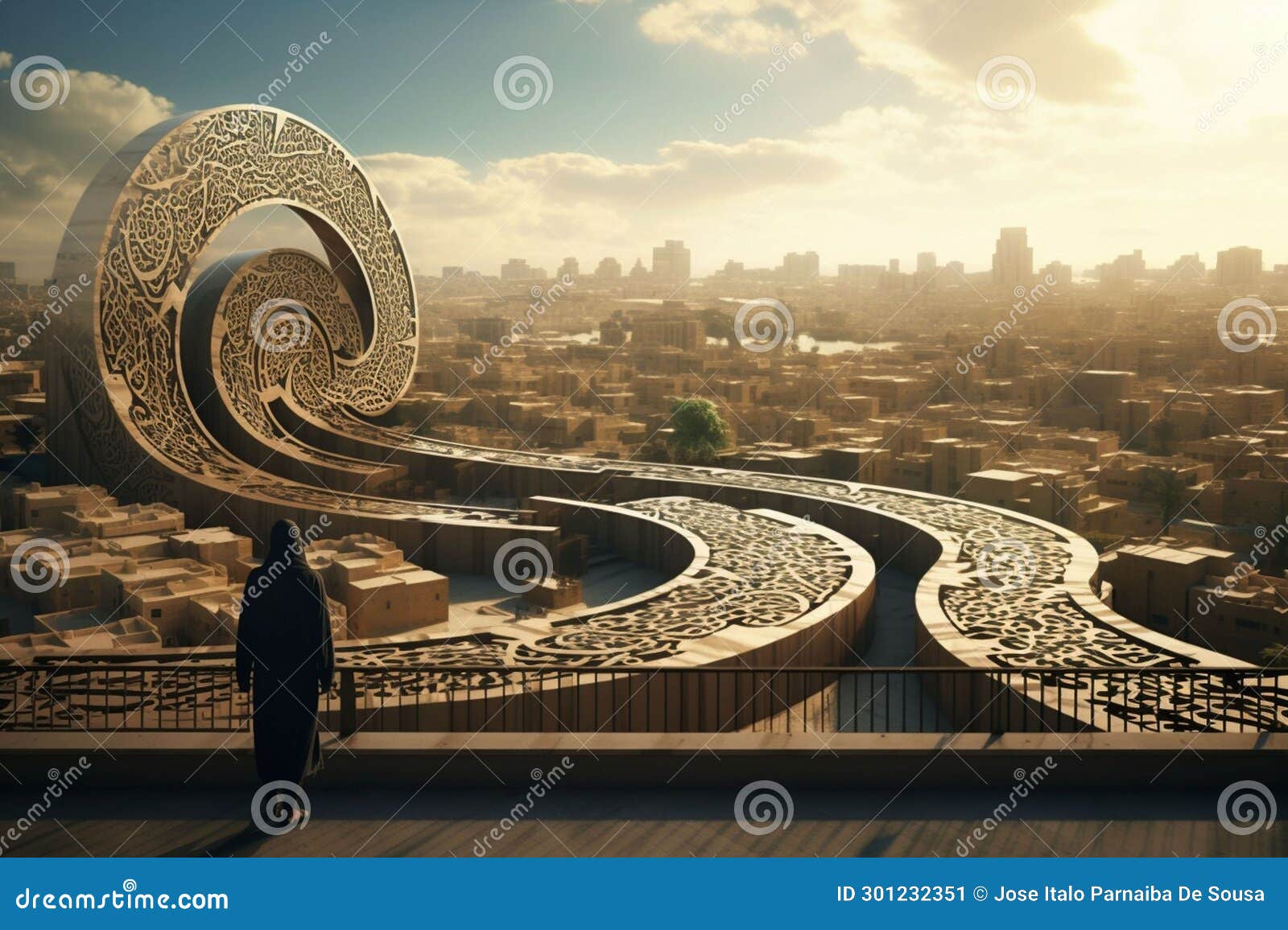 Arabic Language Calligraphy Integrated into Stock Illustration ...