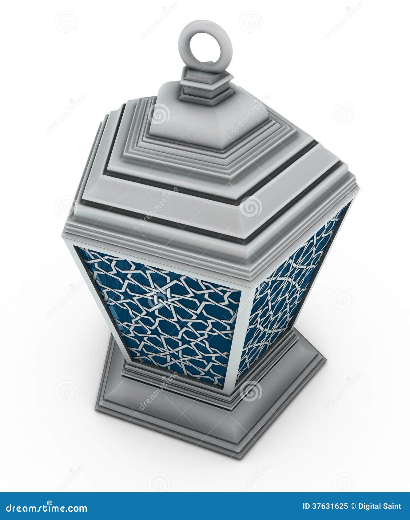 Arabic Lantern with Arabesque Pattern Stock Illustration - Illustration ...