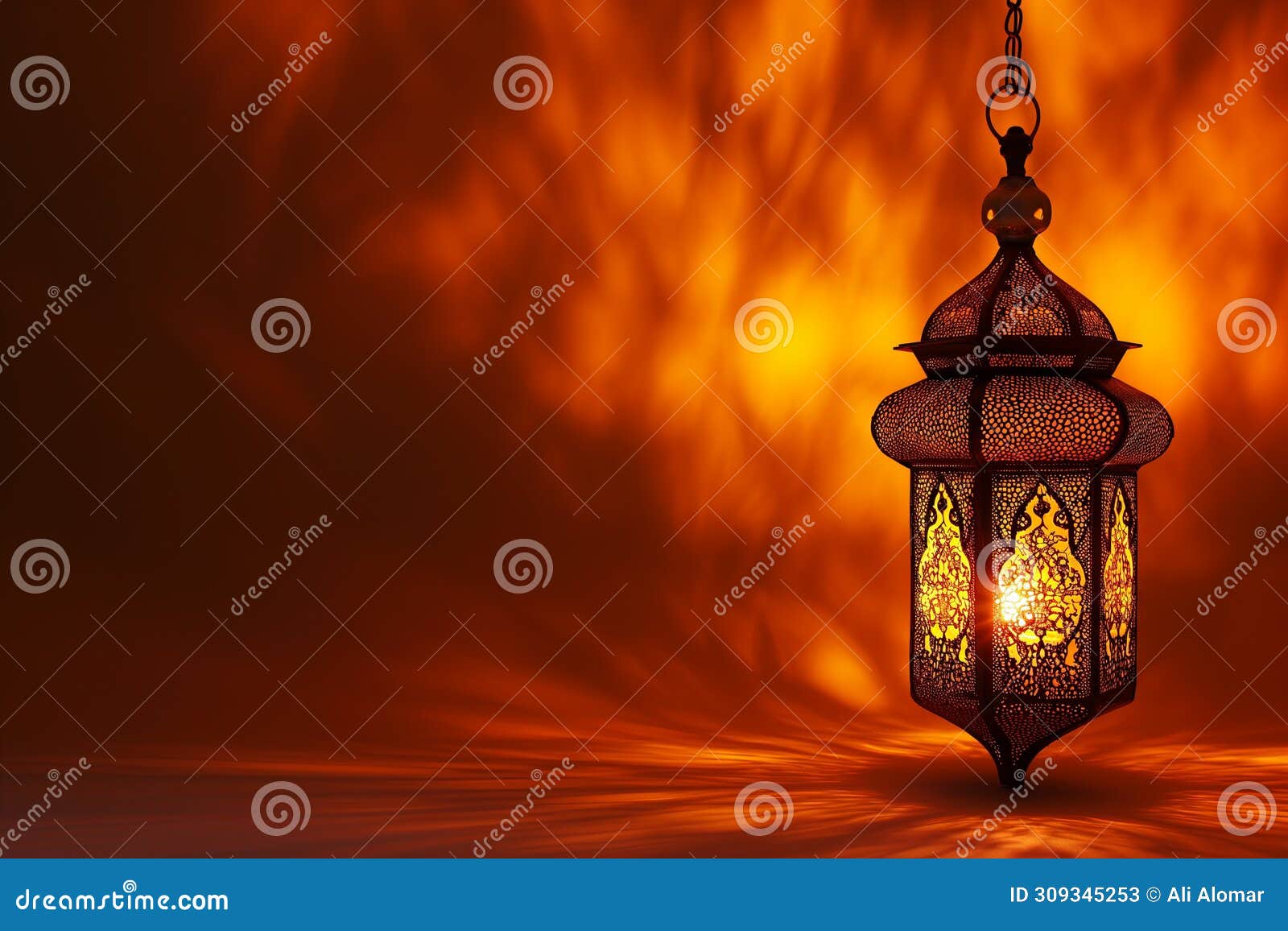 Arabic Lanterns on the Background of the Fire Stock Illustration ...