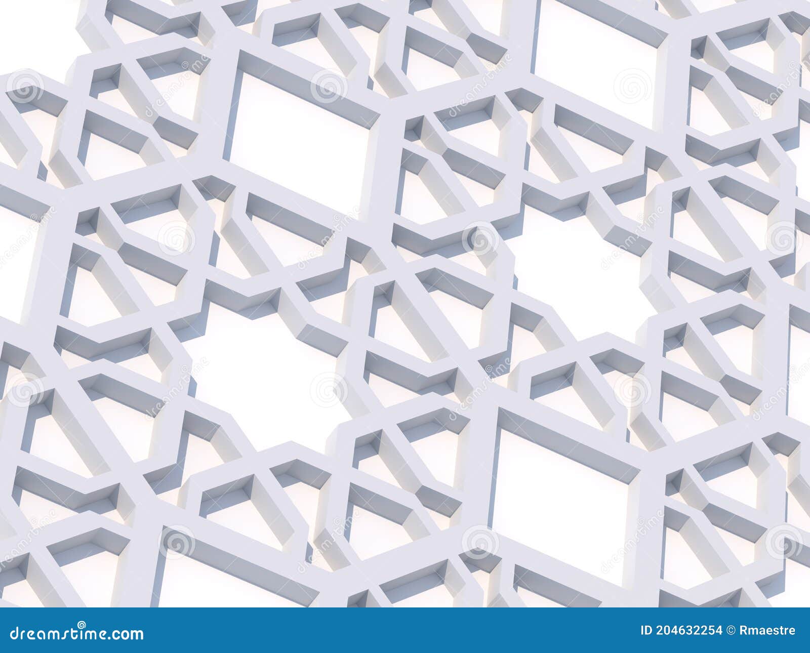 Arabic Latticework with White Background and White Drawings 3d ...