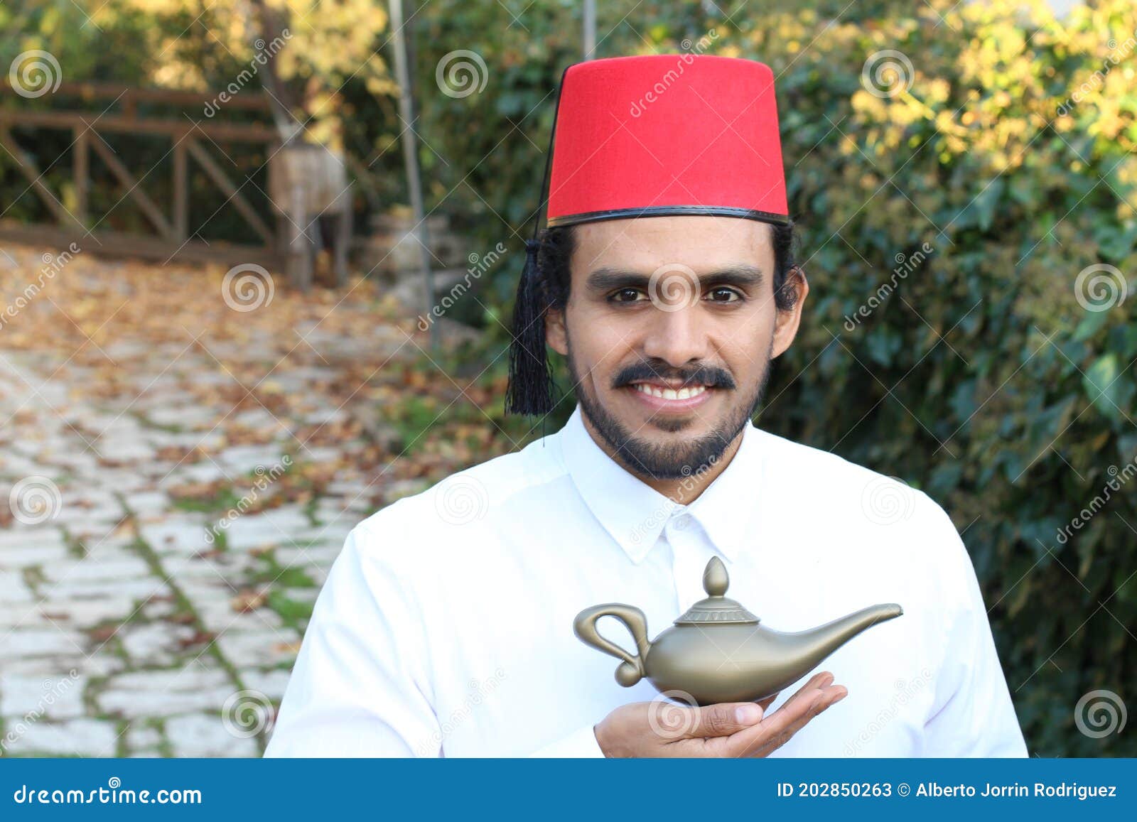 Arabic Man Holding Magic Lamp Stock Image - Image of arabia, arabian ...