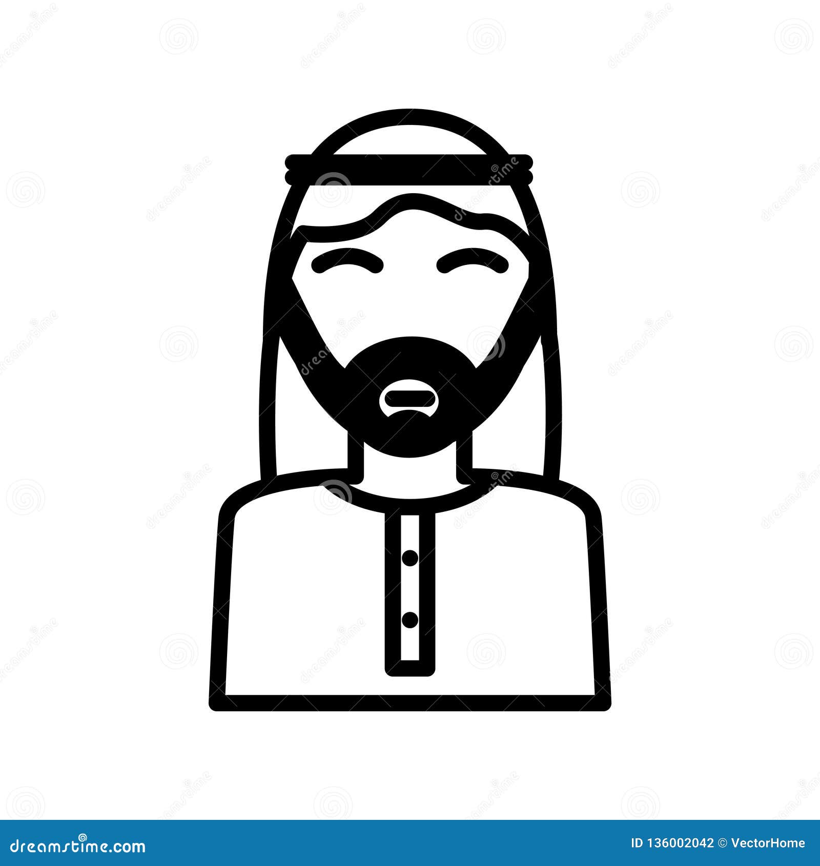 Arabic Man Icon, Illustration Stock Vector - Illustration of clothes ...