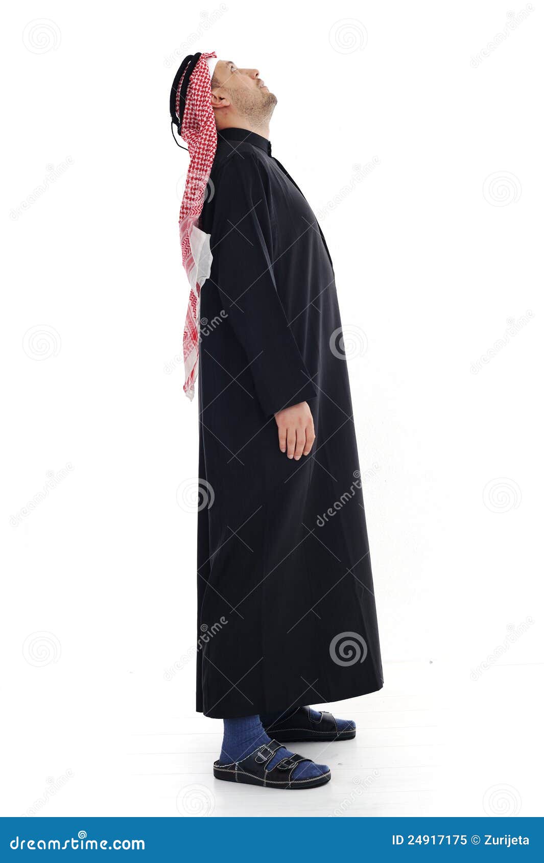 Arabic man looking up stock image. Image of expression - 24917175