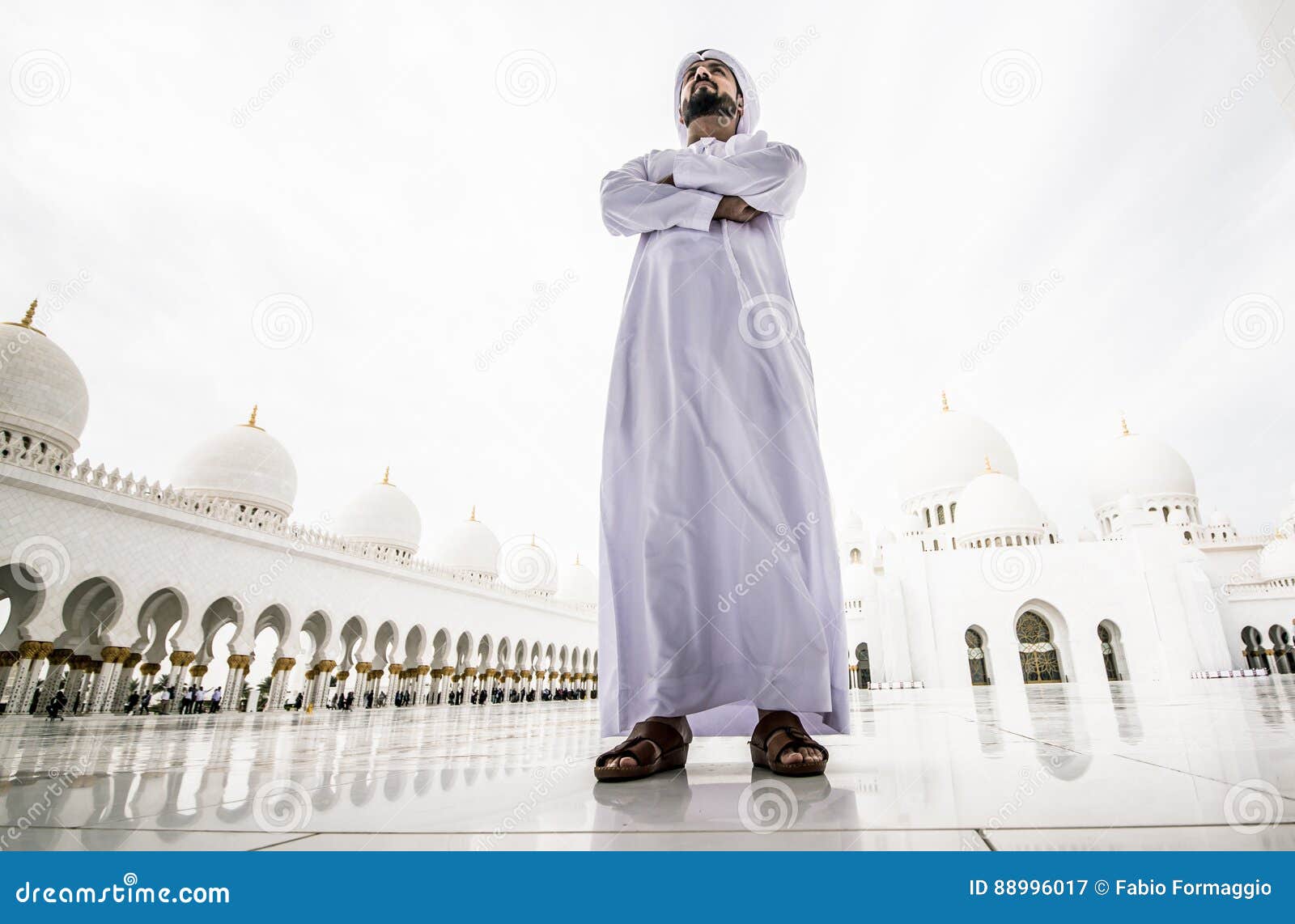 Arabic man at the mosque stock image. Image of cultures - 88996017