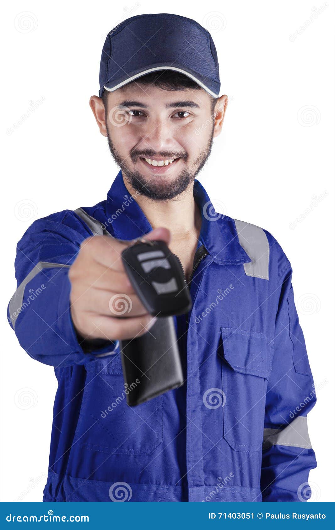 Arabic Mechanic Giving a Car Key Stock Image - Image of dealership ...