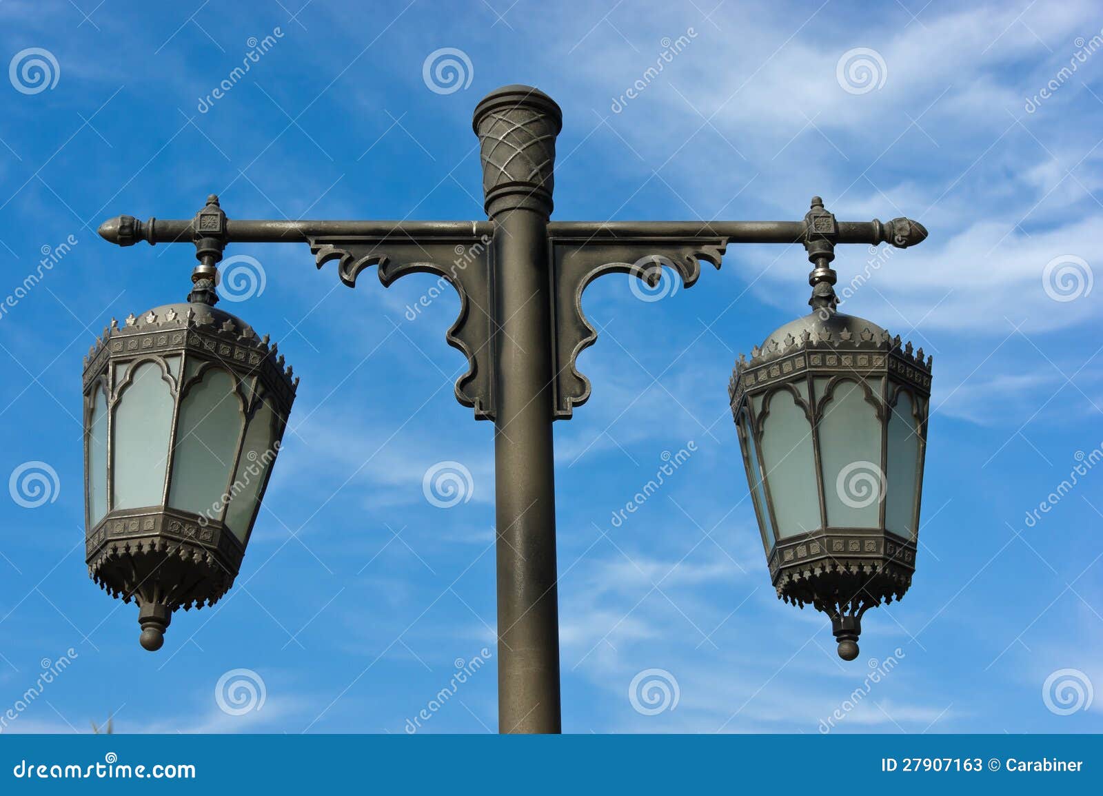 Arabic metal streetlight stock image. Image of arabic - 27907163