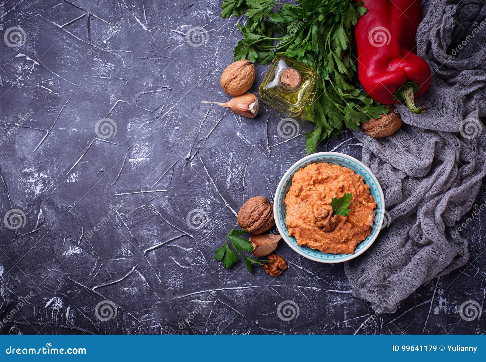 Arabic or Middle Eastern Dip Muhammara Stock Image - Image of sauce ...