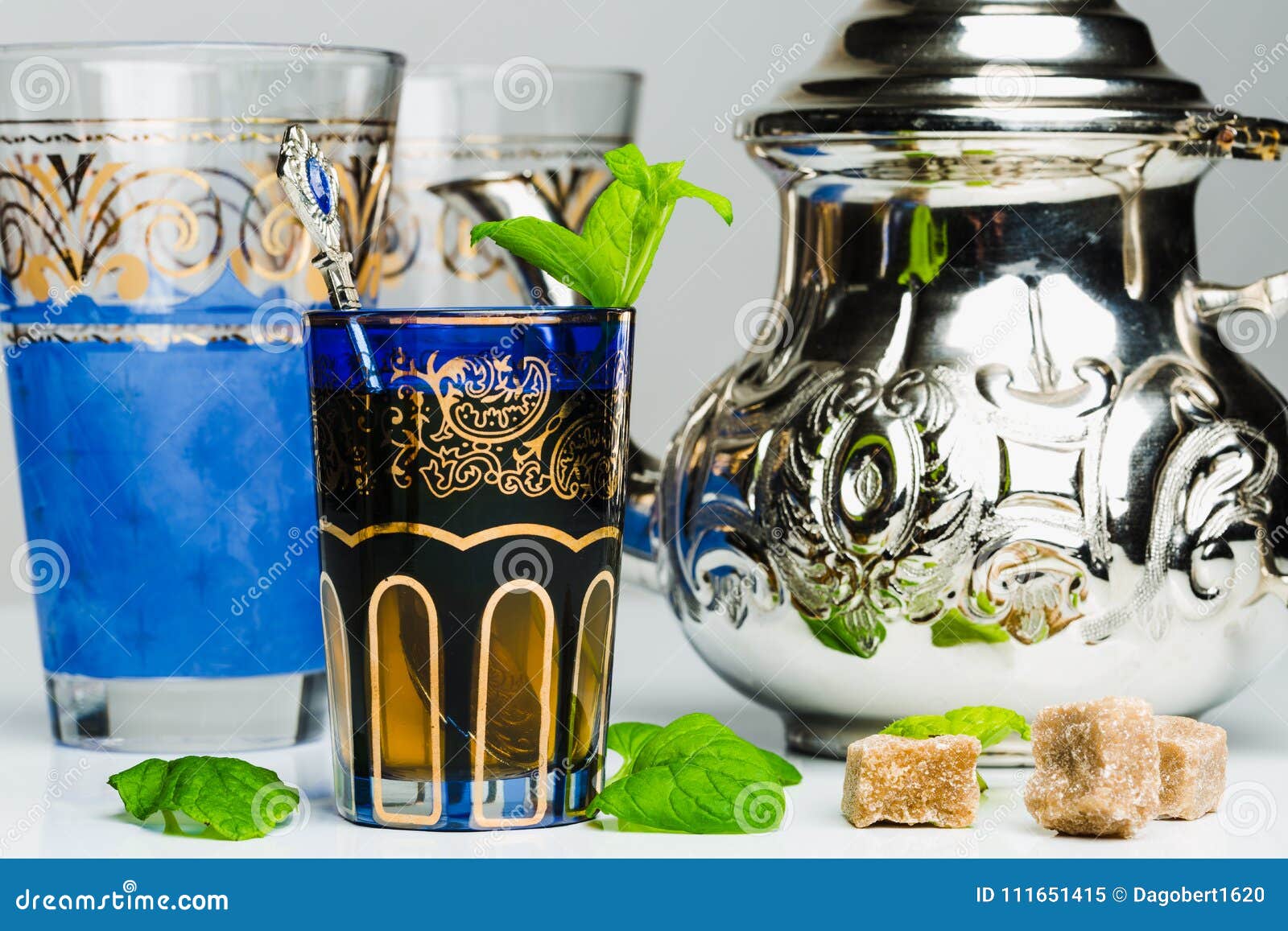 Arabic mint tea stock image. Image of detox, glass, healthy - 111651415