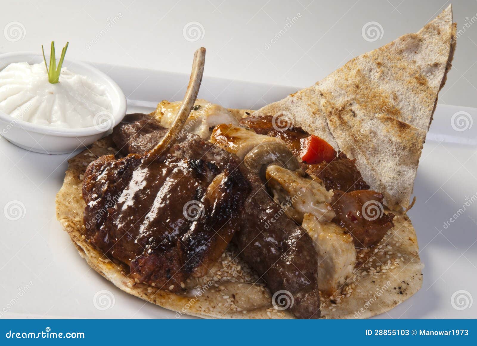 Arabic mixed grilled meat stock image. Image of arabic - 28855103
