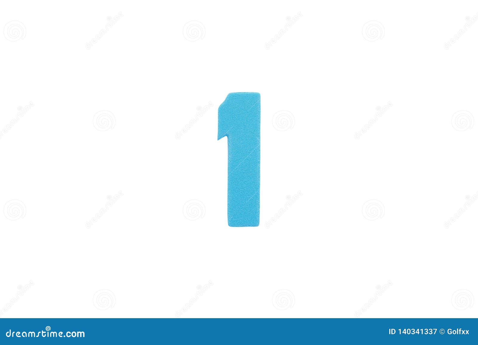 Arabic Number 1 Symbol of Sponge Rubber Isolated Over White Background ...
