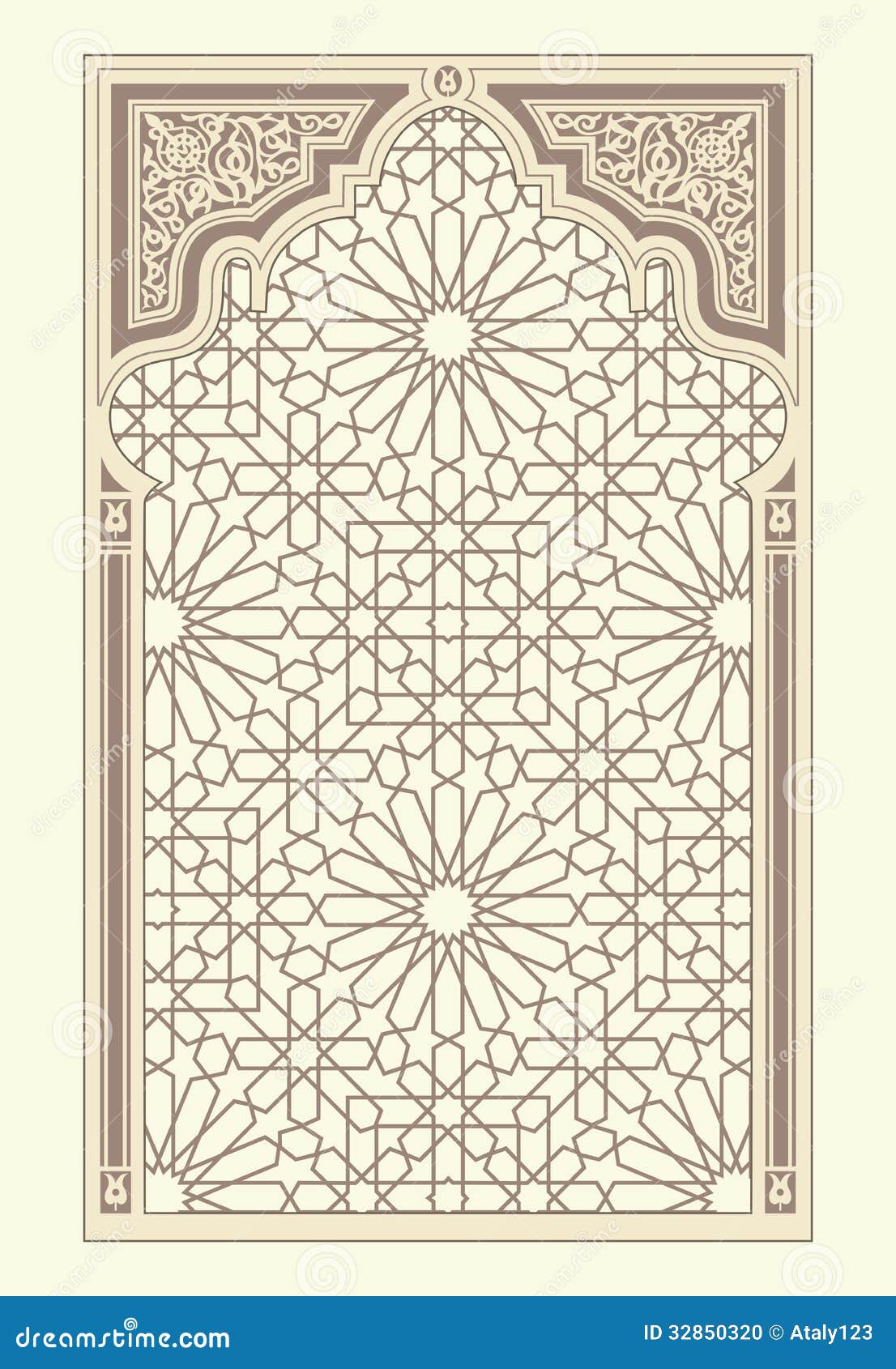 Arabic ornament stock vector. Illustration of continuous - 32850320