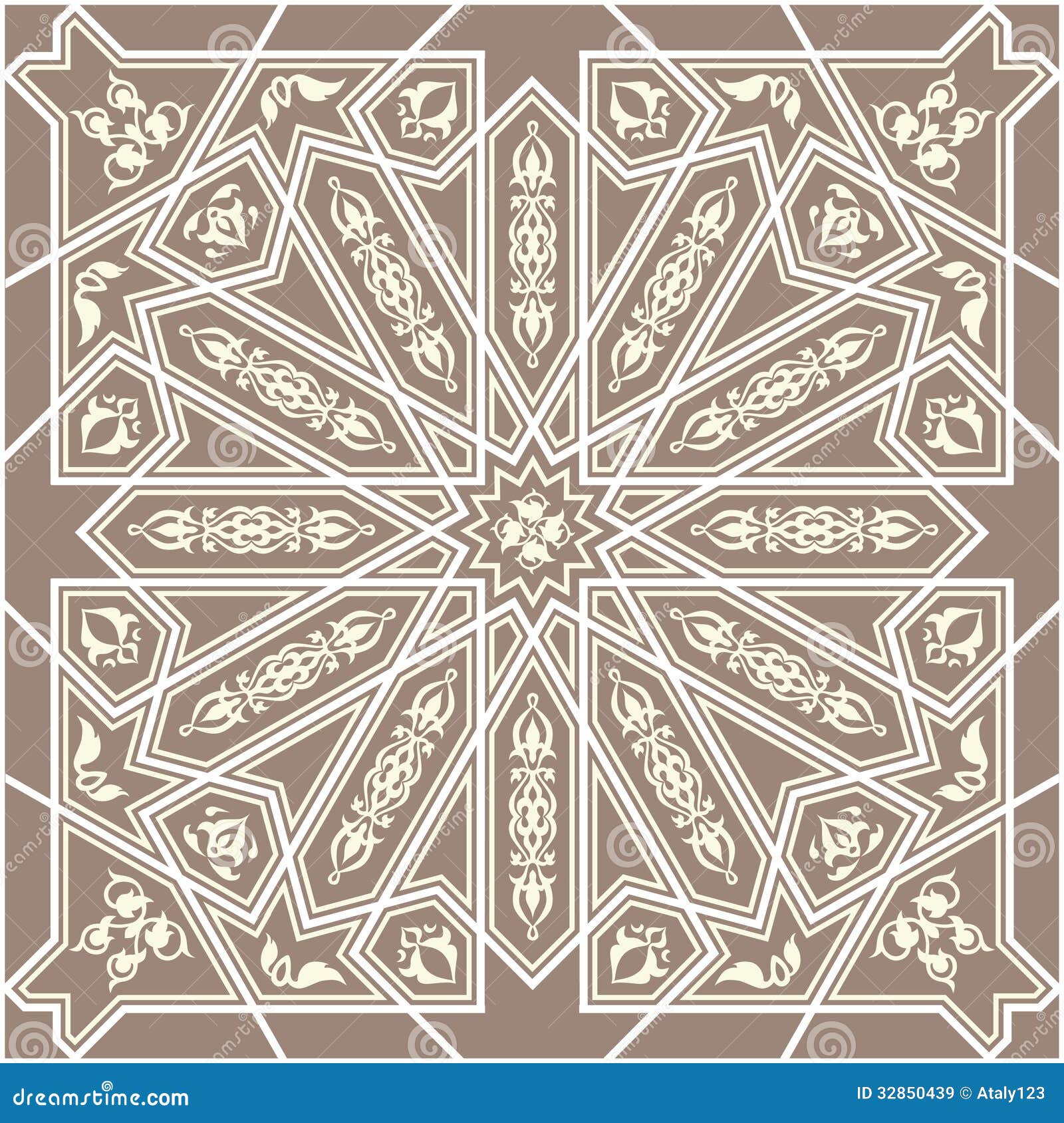 Arabic ornament stock vector. Illustration of east, continuous - 32850439