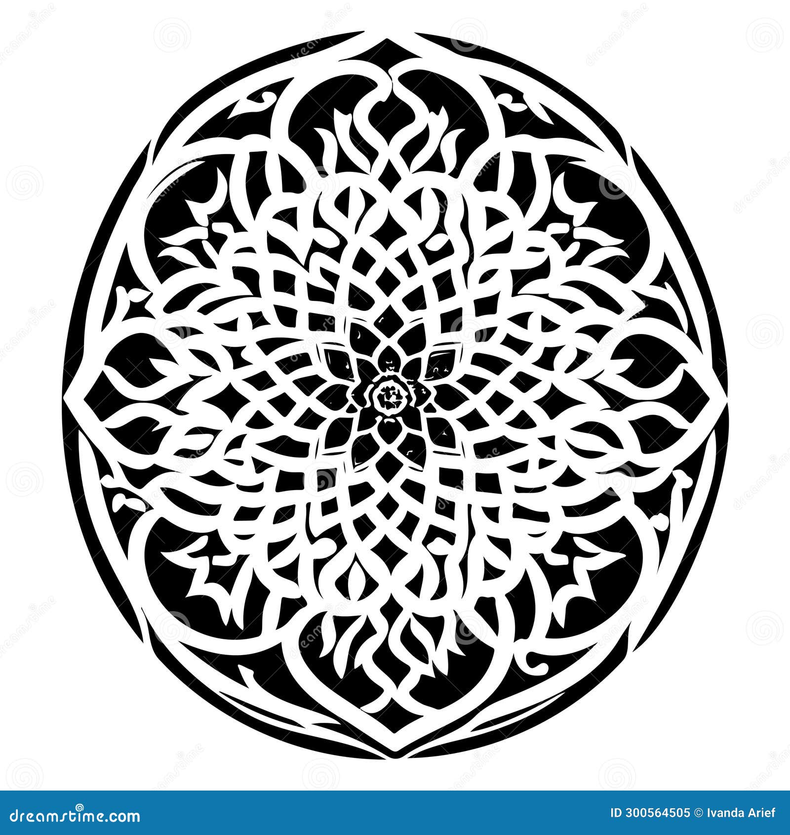Arabic Ornament Pattern Icon Hand Draw Black Colour Logo Symbol Perfect ...