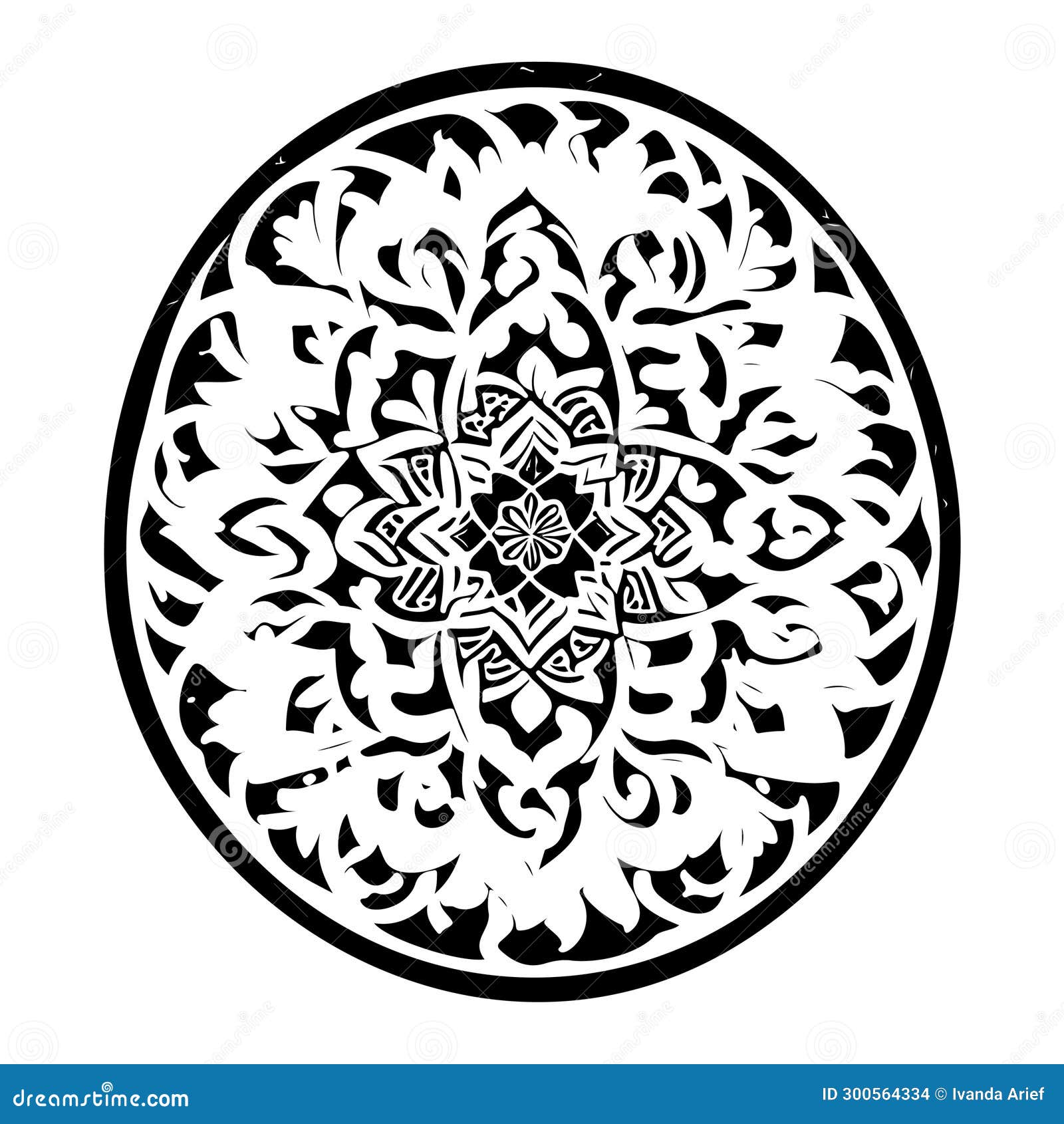 Arabic Ornament Pattern Icon Hand Draw Black Colour Logo Symbol Perfect ...