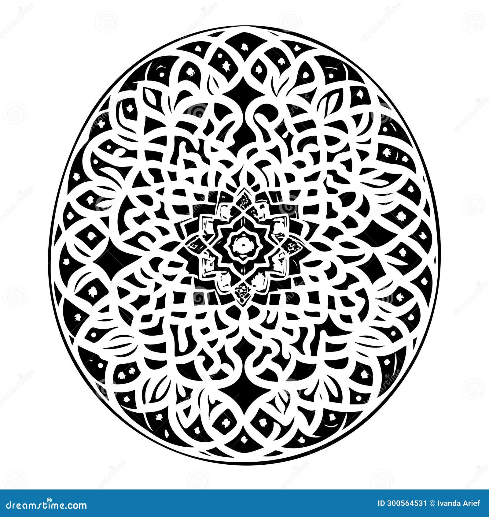 Arabic Ornament Pattern Icon Hand Draw Black Colour Logo Symbol Perfect ...