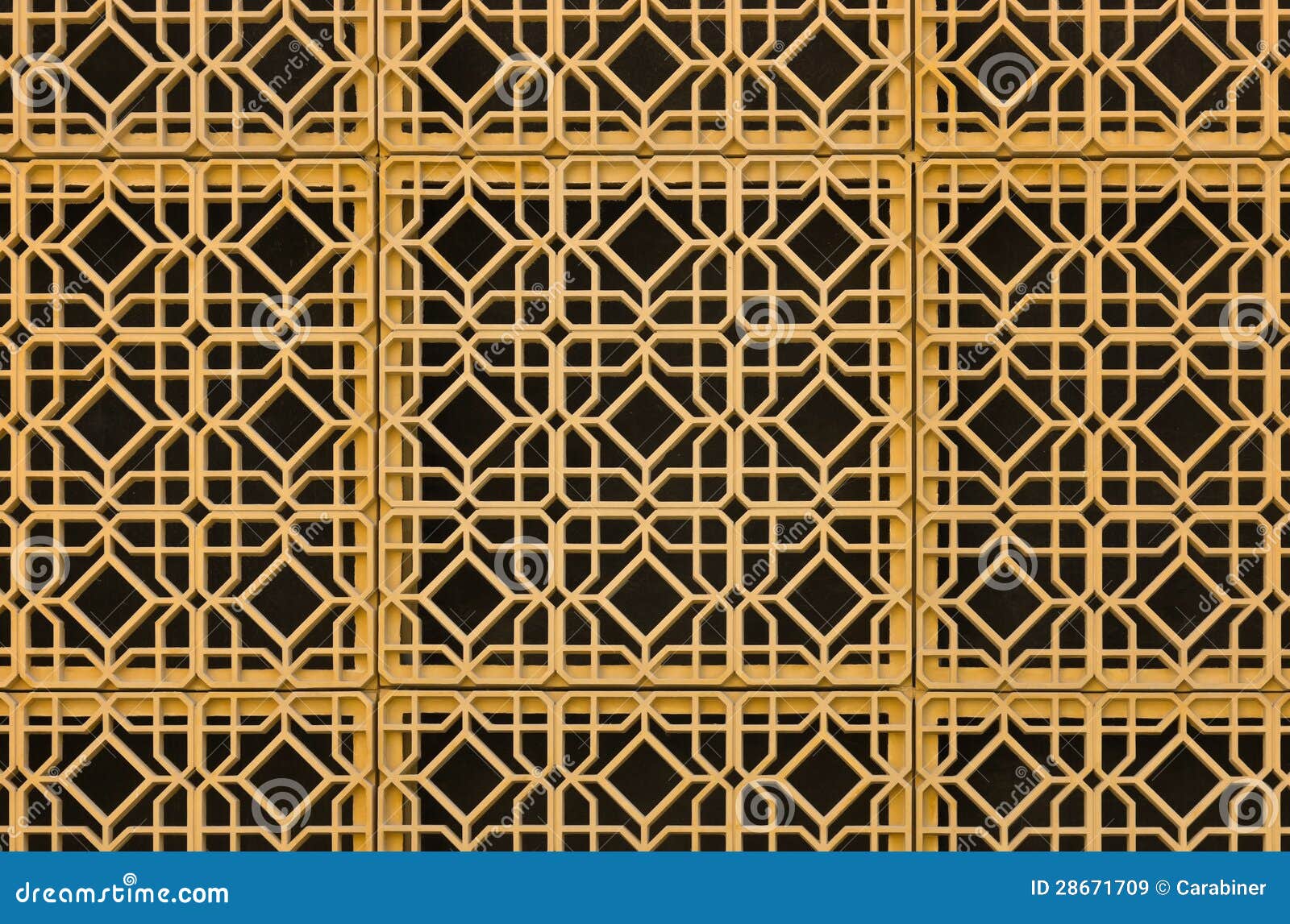 Arabic Ornament on Stone Wall Stock Illustration - Illustration of ...