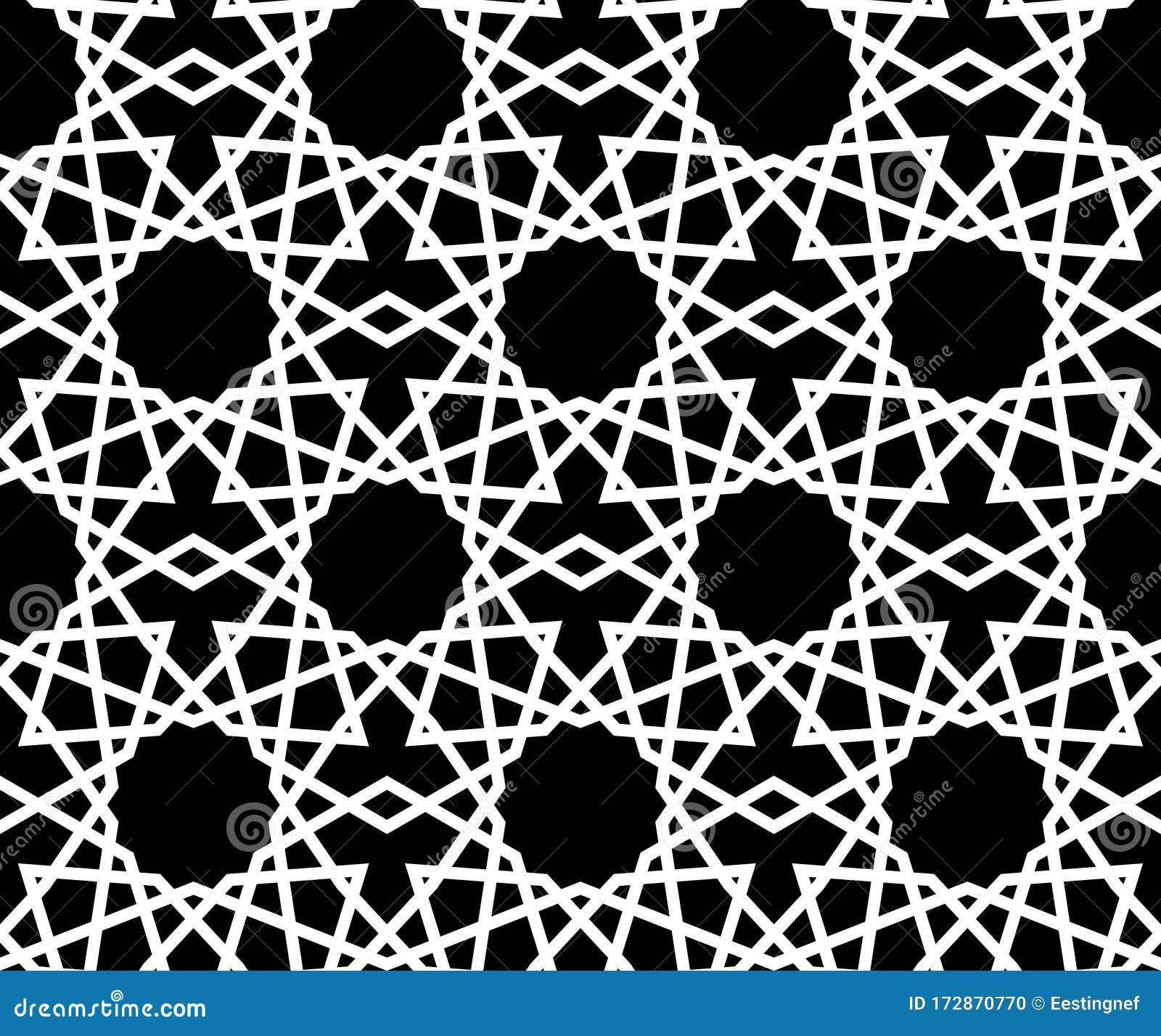 Arabic Ornamental Seamless Pattern. Vector Illustration Stock Vector ...