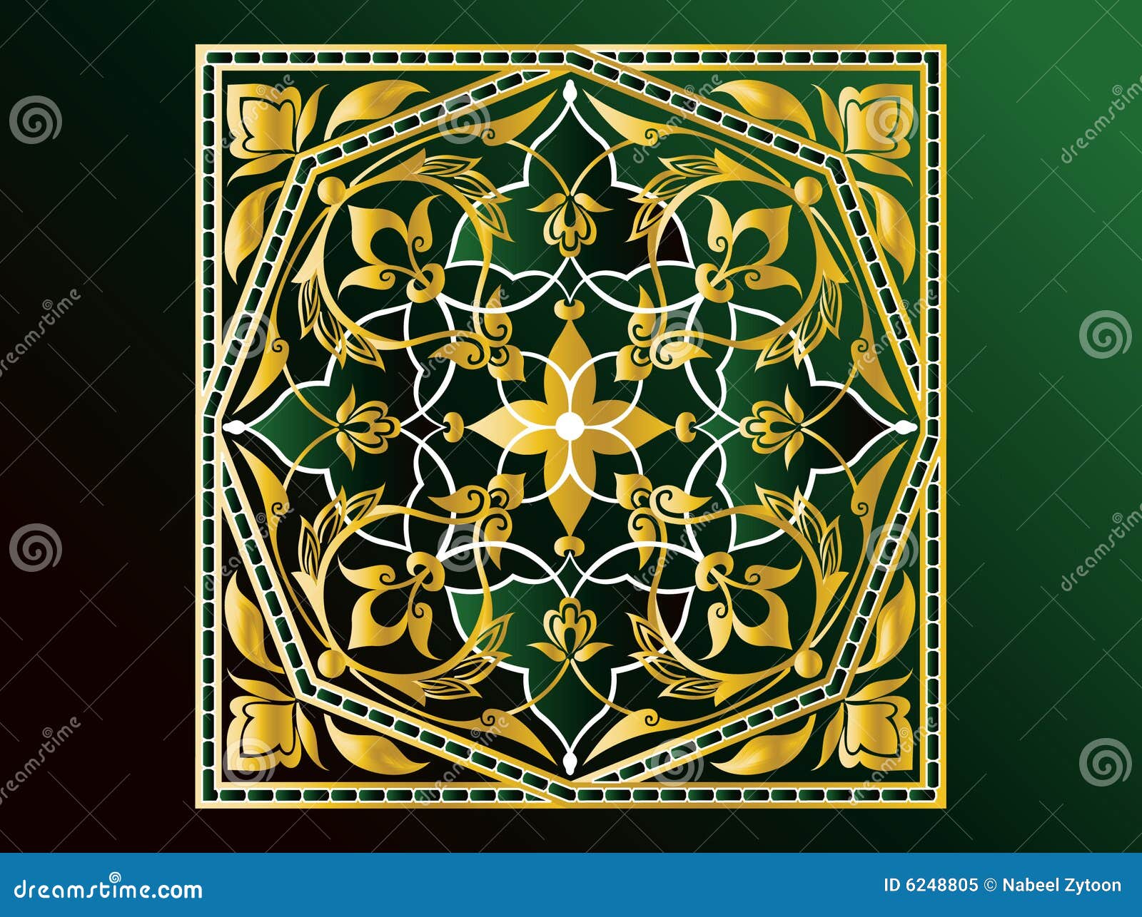 Arabic Ornaments stock vector. Illustration of golden - 6248805