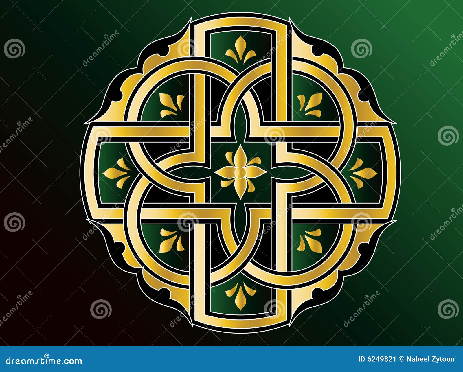 Arabic Ornaments stock vector. Illustration of green, figure - 6249821