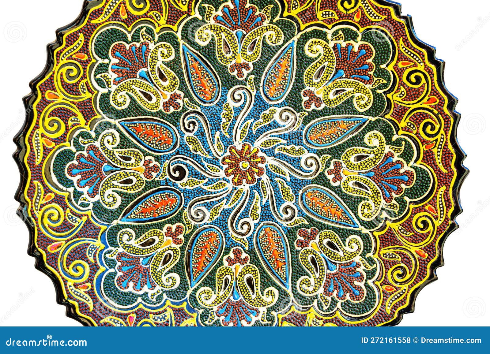 Arabic Painted Ceramic Plates Abstract Background. Stock Photo - Image ...