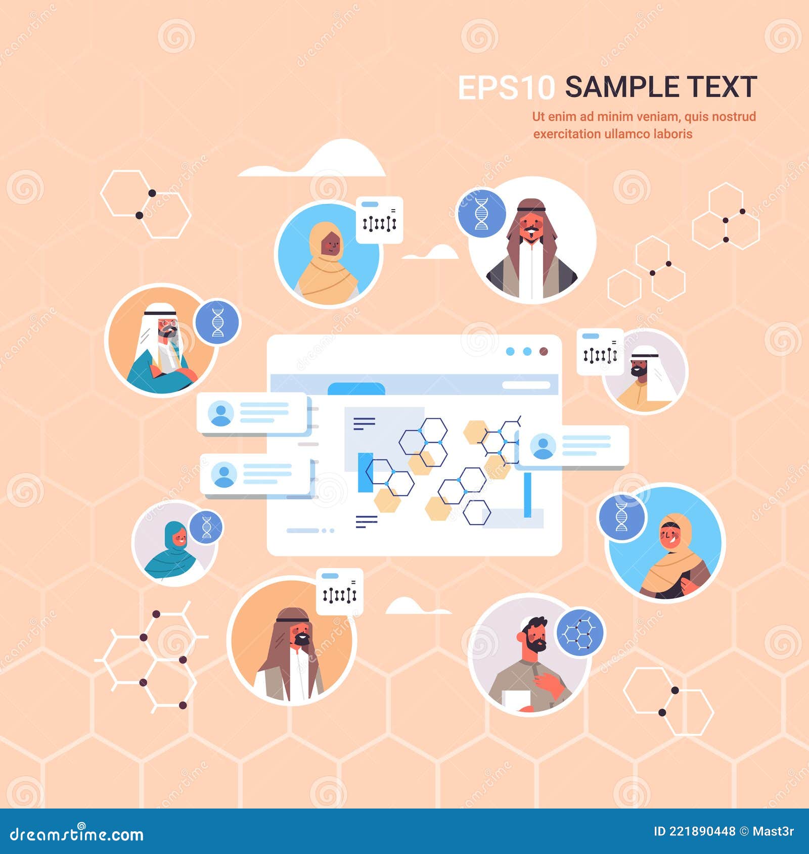 Arabic Patients in Web Browser Windows DNA Testing Genetic Engineering ...