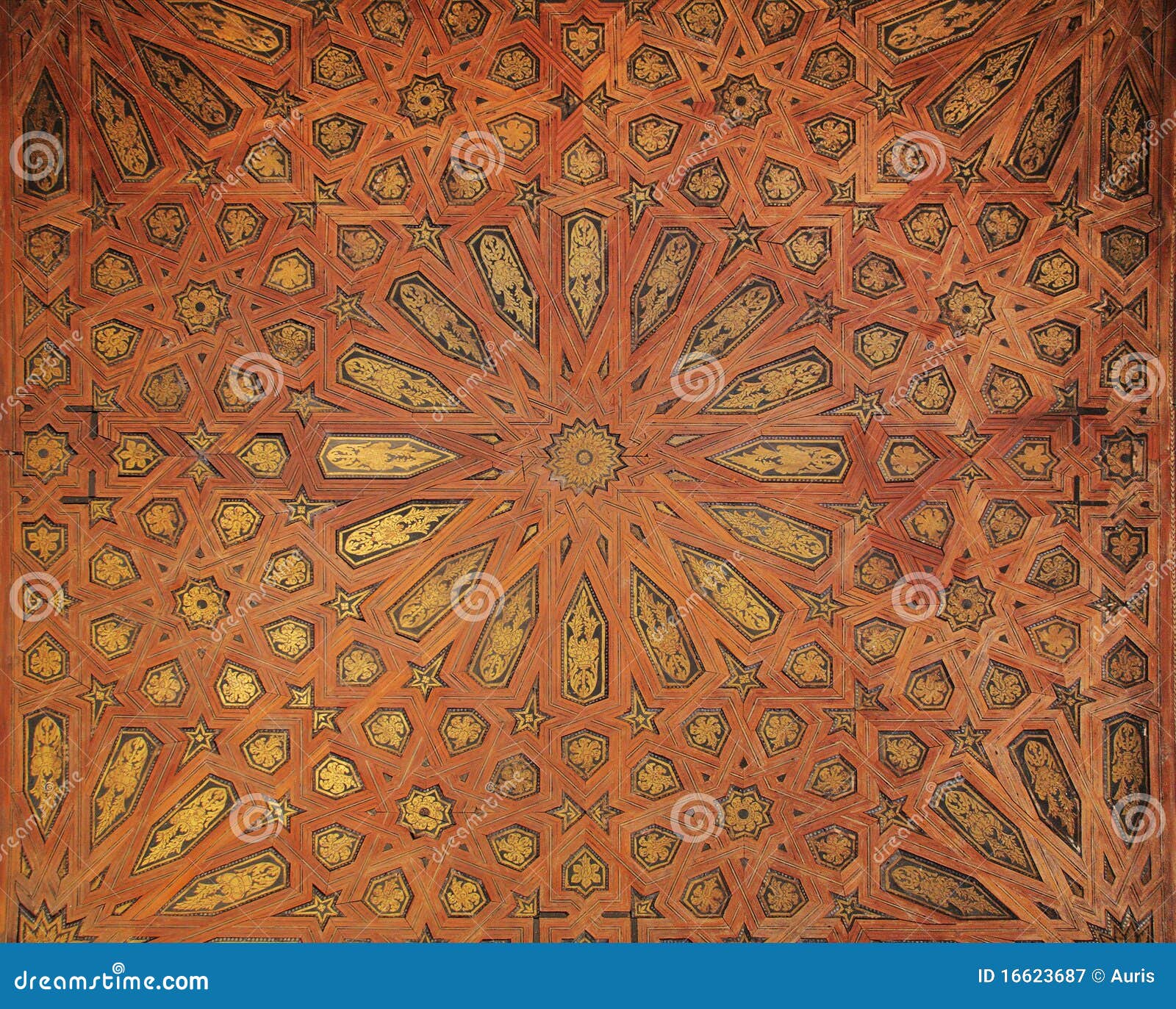 Arabic Pattern at Alhambra Palace Stock Image - Image of pattern, wood ...
