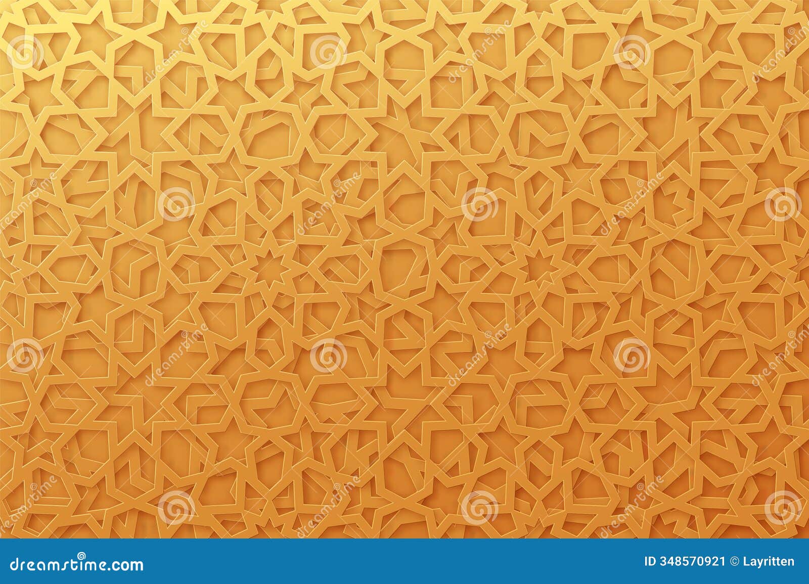 Arabic Pattern Background. Islamic Gold Ornament Vector Stock ...