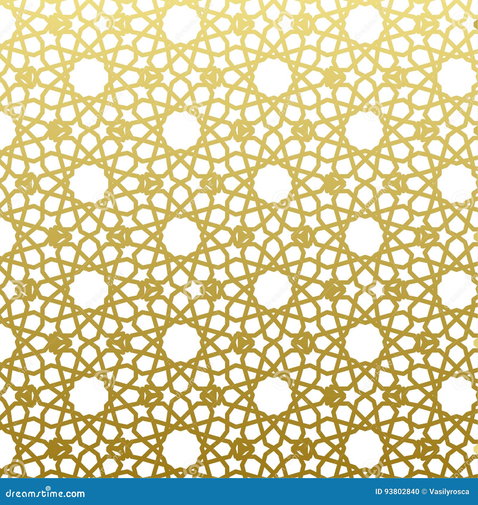 Arabic Pattern Gold Style. Traditional Arab East Geometric Decorative ...