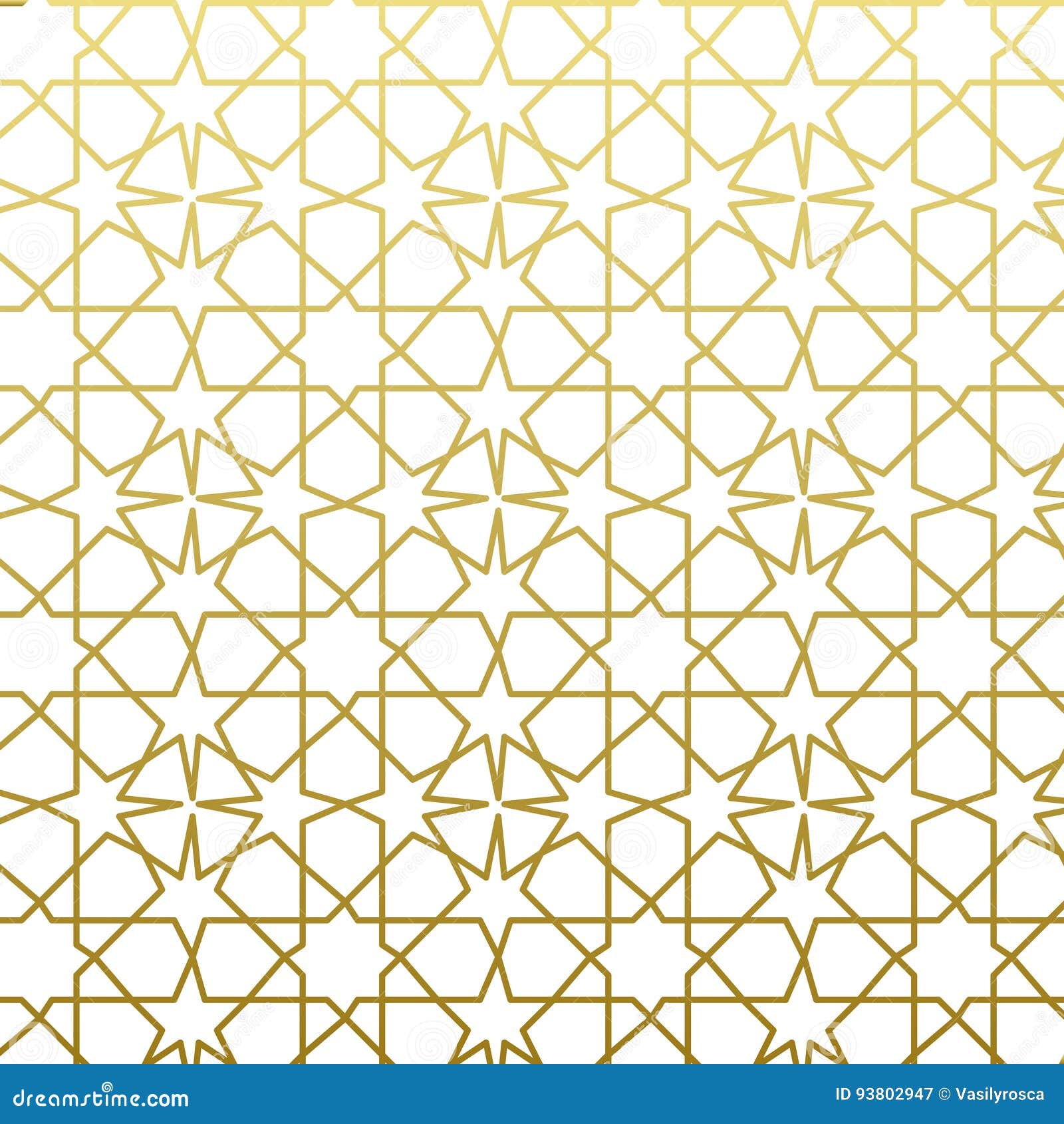 Arabic Pattern Gold Style. Traditional Arab East Geometric Decorative ...