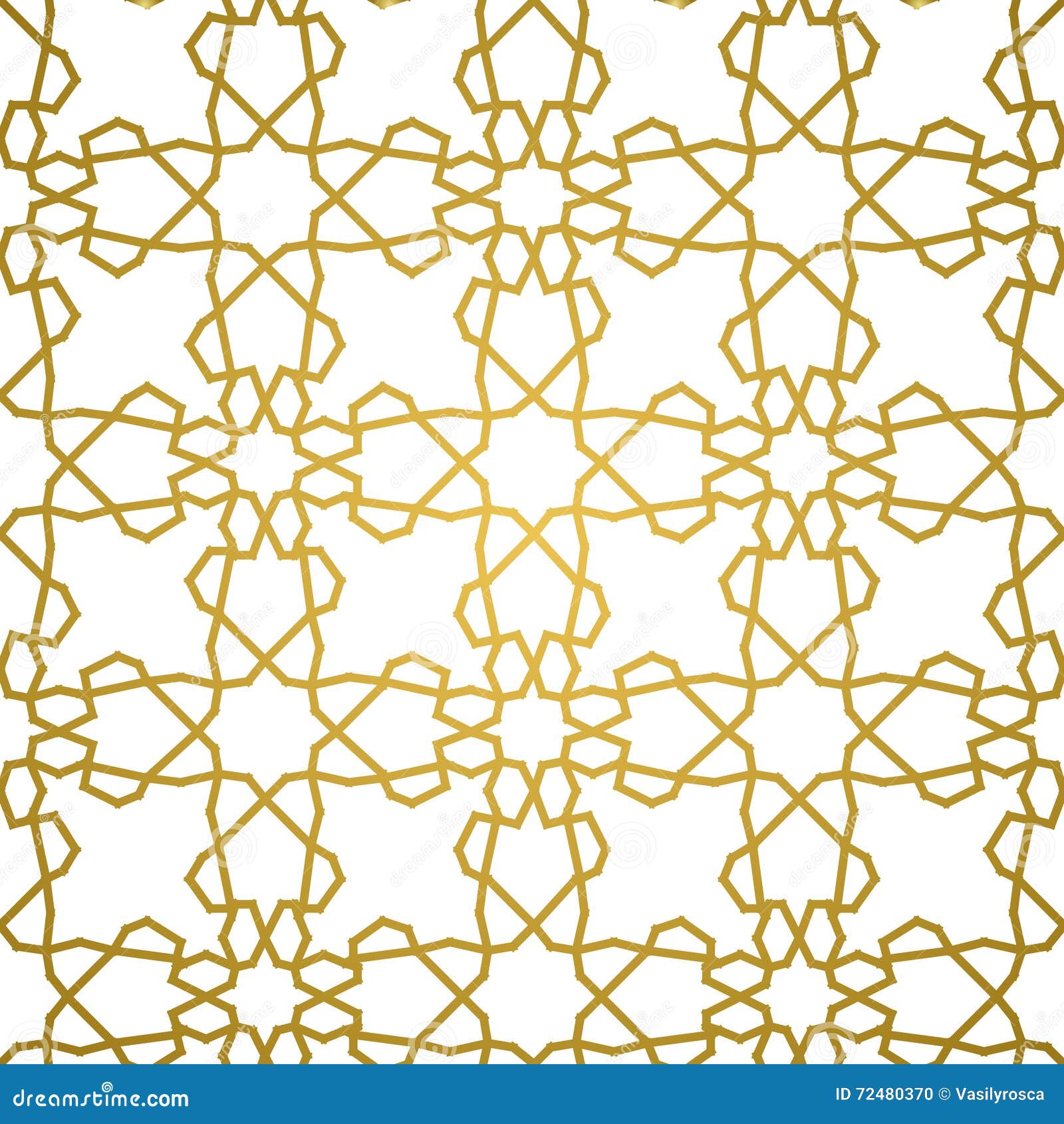 Arabic Pattern Gold Style. Traditional East Geometric Decorative ...
