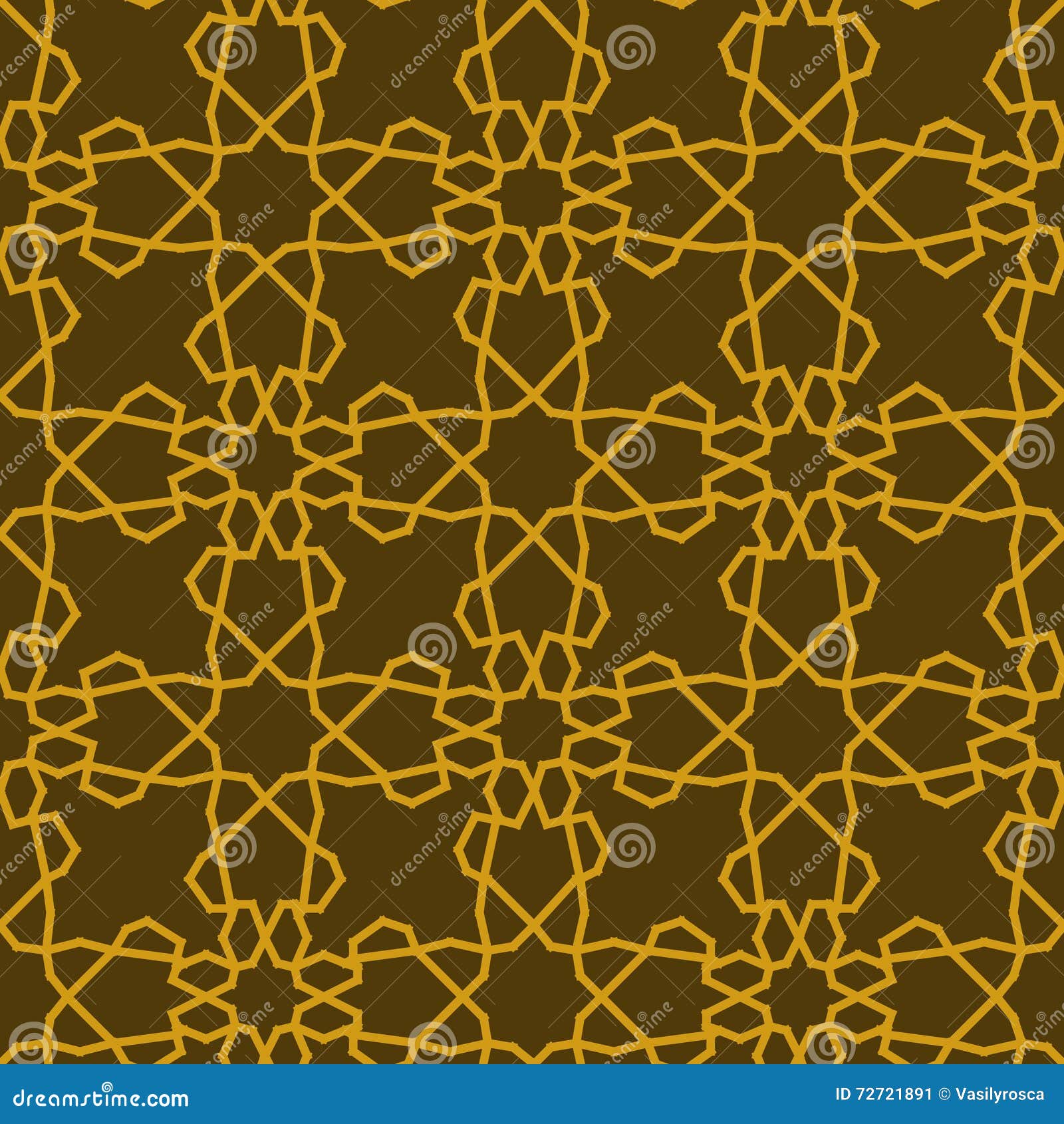 Arabic Pattern Gold Style. Traditional East Geometric Decorative ...
