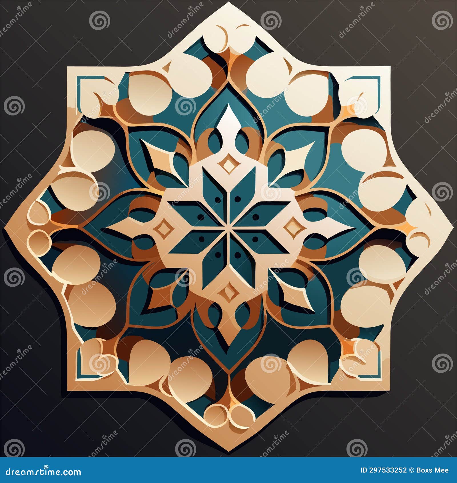Arabic Pattern. Islamic Ornament. Circular Arabic Pattern. Geometric ...