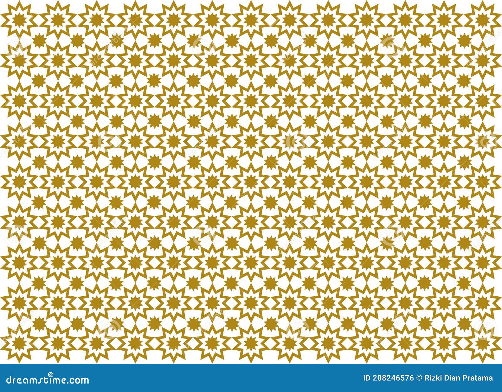 Elegant Gold Colored Arabic Pattern Stock Vector - Illustration of ...